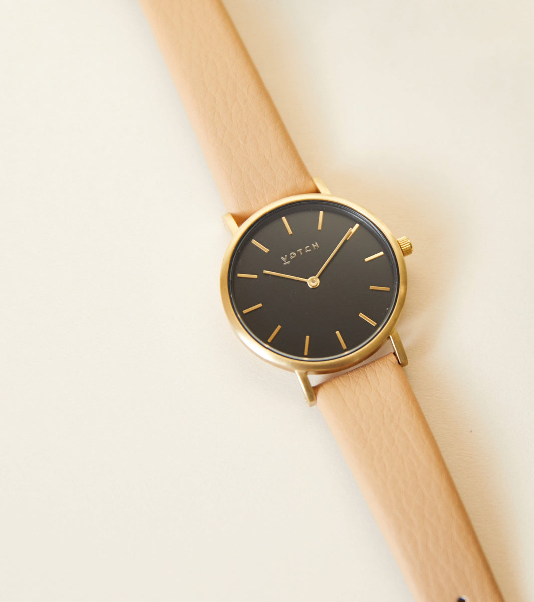 Gold & Black with Tan Watch | Petite - Gold and Black Watch