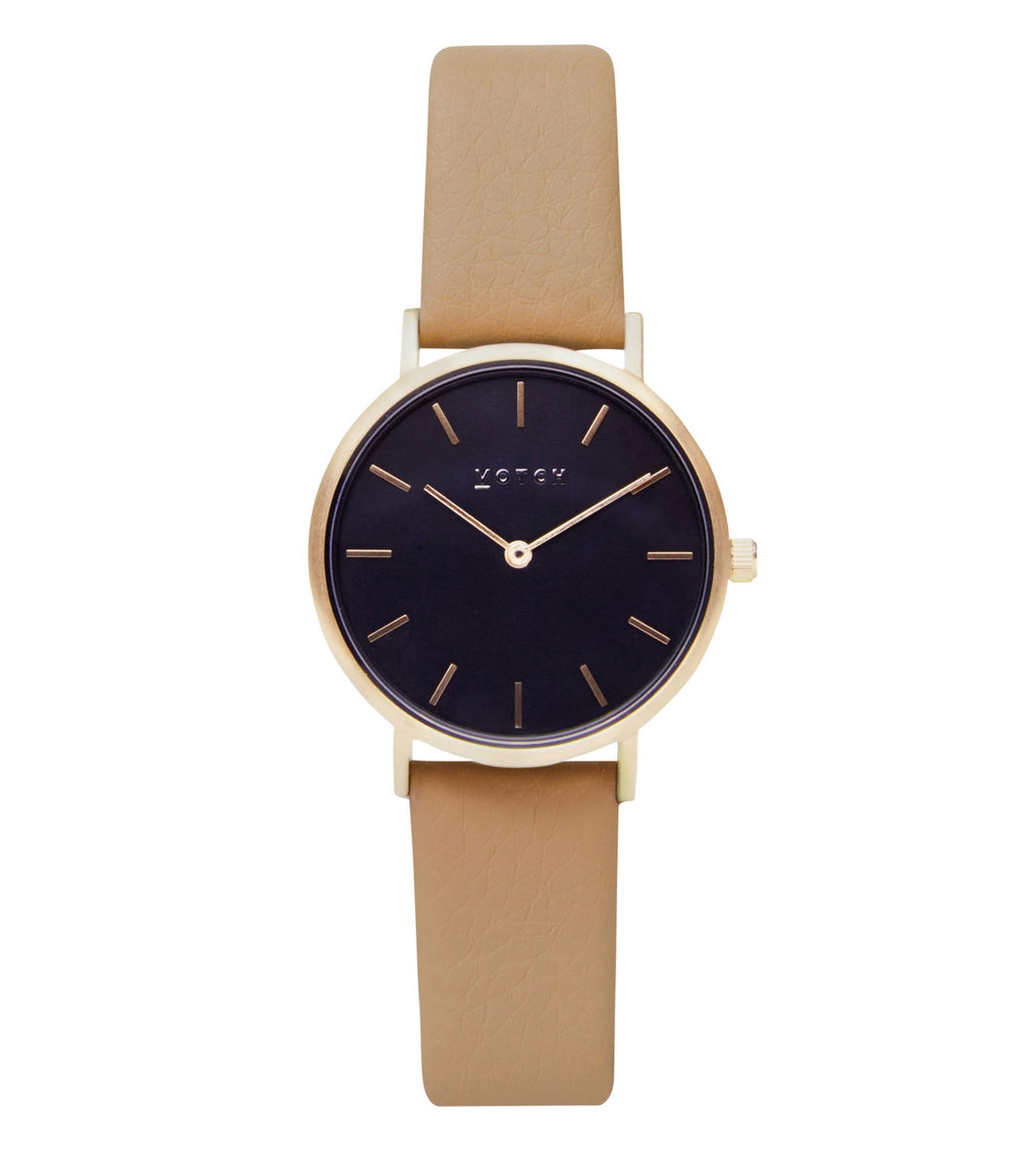 Gold & Black with Tan Watch | Petite - Gold and Black Watch