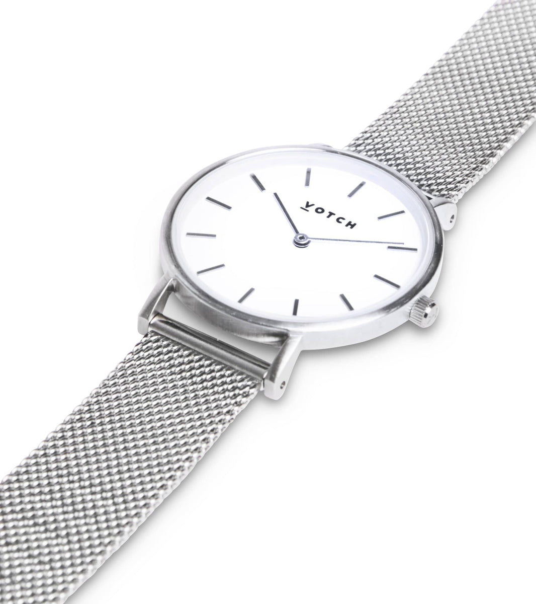 Silver & Silver Watch | Mesh Petite